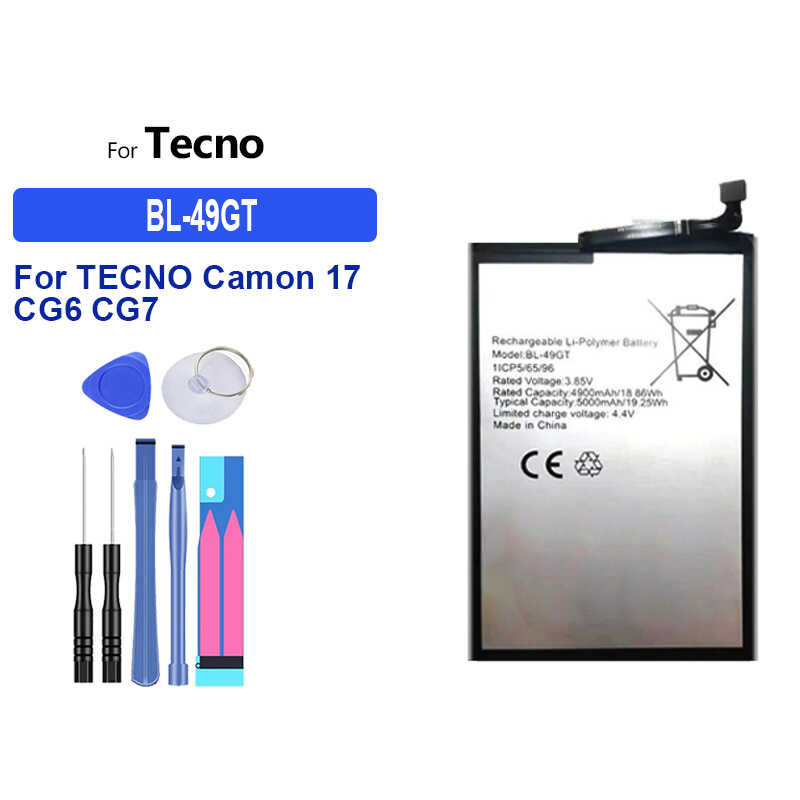 BL-49GT 5000mAh original Battery para sa TECNO Camon 17 CG6 CG7 ...
