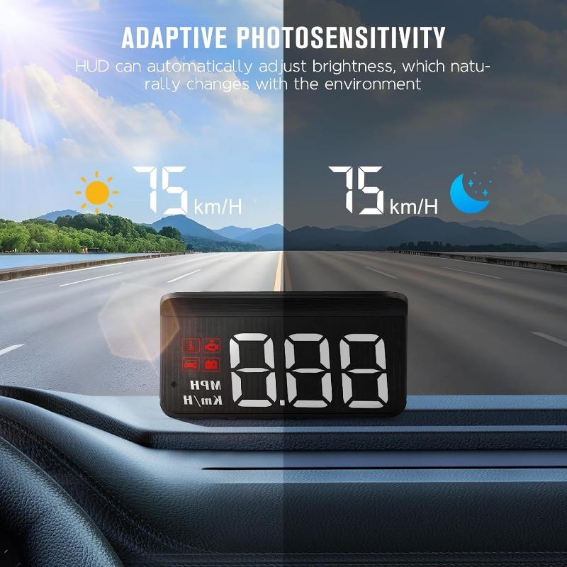 M3 Car HUD Universal Head Up Display Portable OBD2 Speedometer Voltage ...