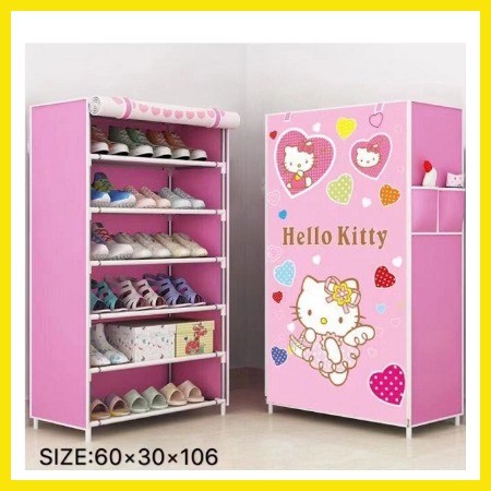 YML.SHP High Quality 3D Hello Kitty Shoe Rack Shoe Storage Cabinet With ...