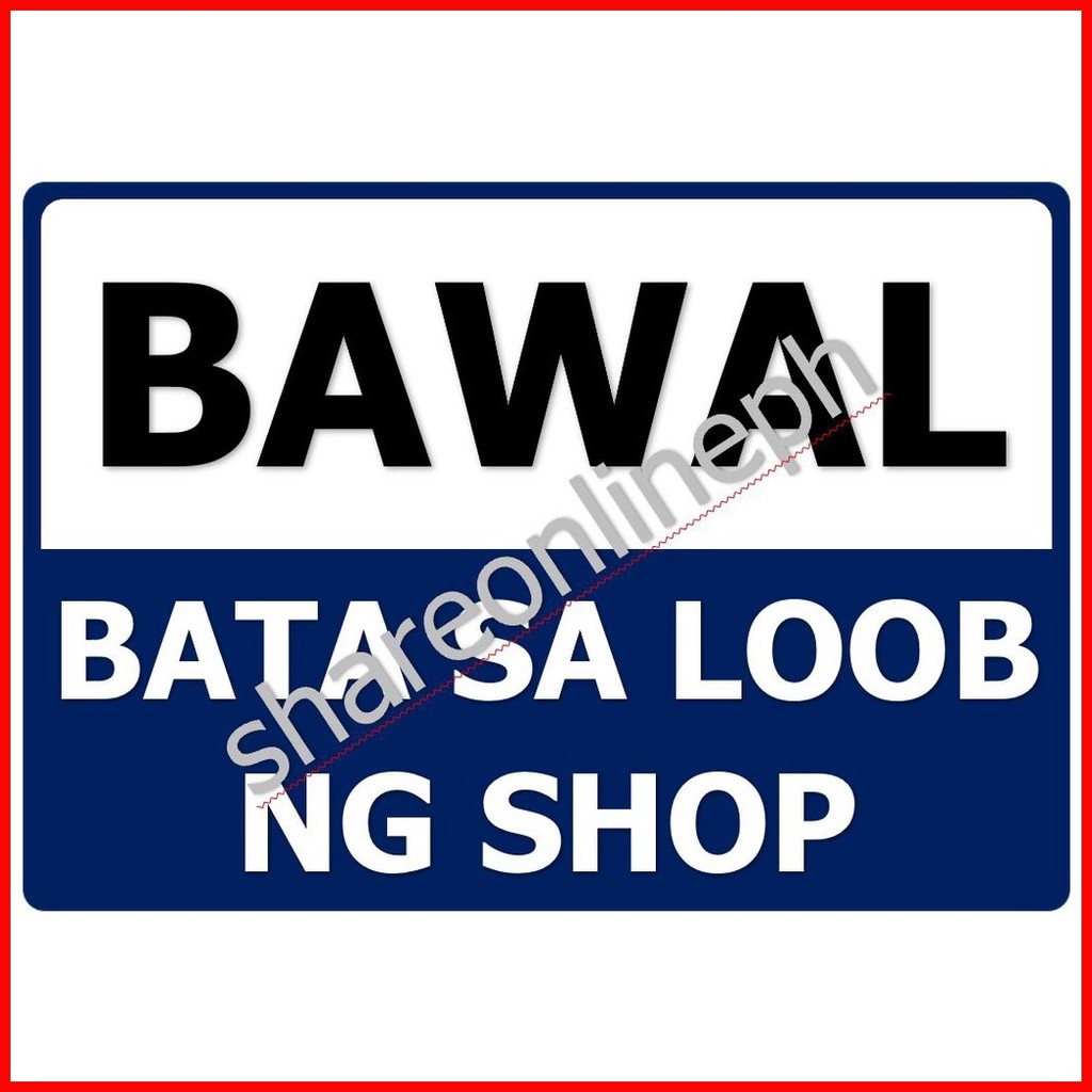 ☃ Laminated Signages | Bawal Ang Bata | Signage | No Minors Allowed ...