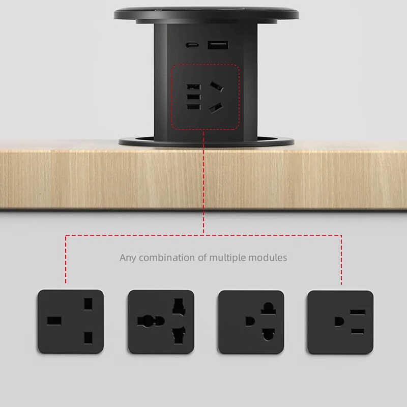 Lifting Hydraulic Power Outlet: Automatic Pop-Up USB Socket With ...