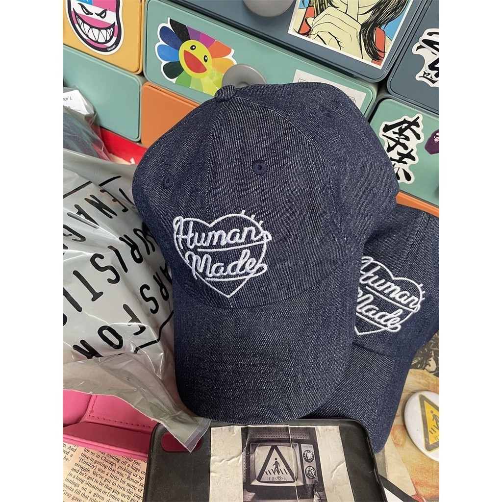 HUMAN MADE 23SS 6 PANEL DENIM CAP Love Letter Cowboy Baseball Cap ...