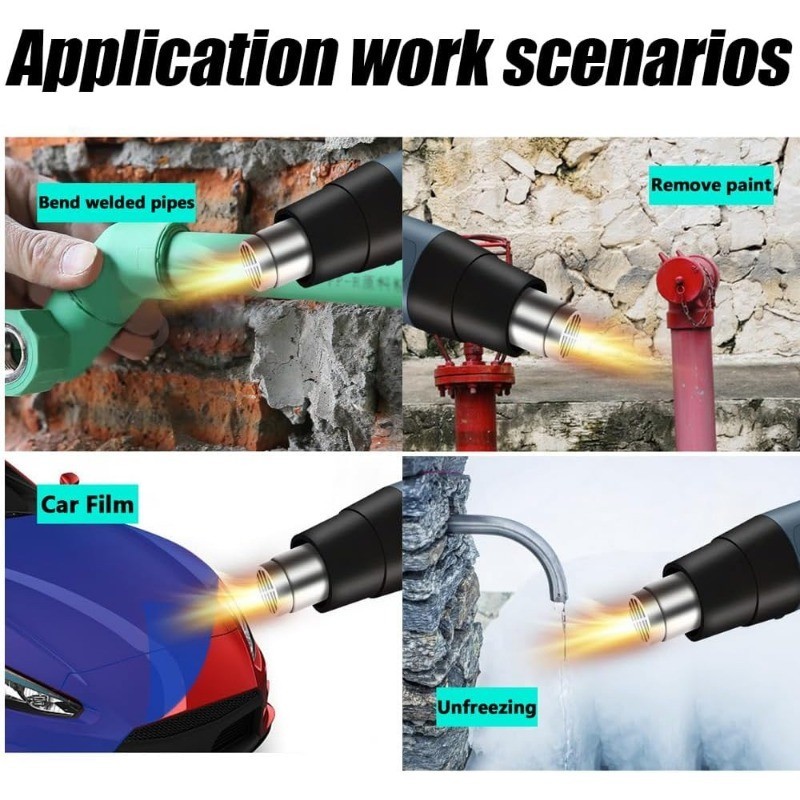 2000W Heat Gun Variable Temperature Advanced Electric Hot Air Gun Power ...