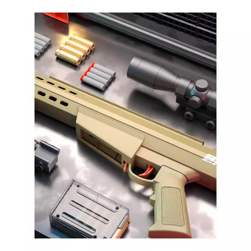 shell throwing Barrett soft bullet gun 3-6 boys eat chicken equipment ...