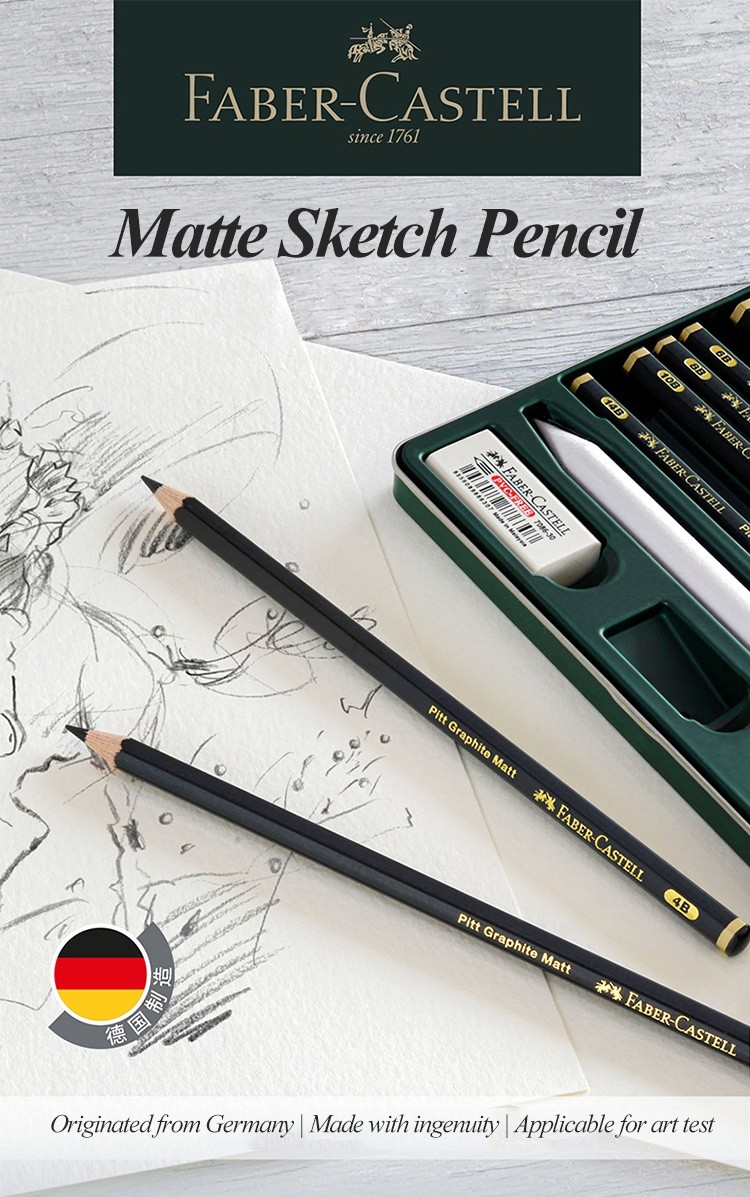 Angel Mark Faber-Castell Matte Sketch Pencil Art Graphite For Shading ...