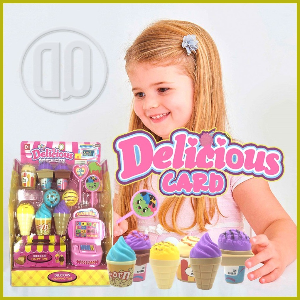 ∜ ☜ ☻ Cashier Toy Delicious Market Mini Ice cream Store Set Toys for ...