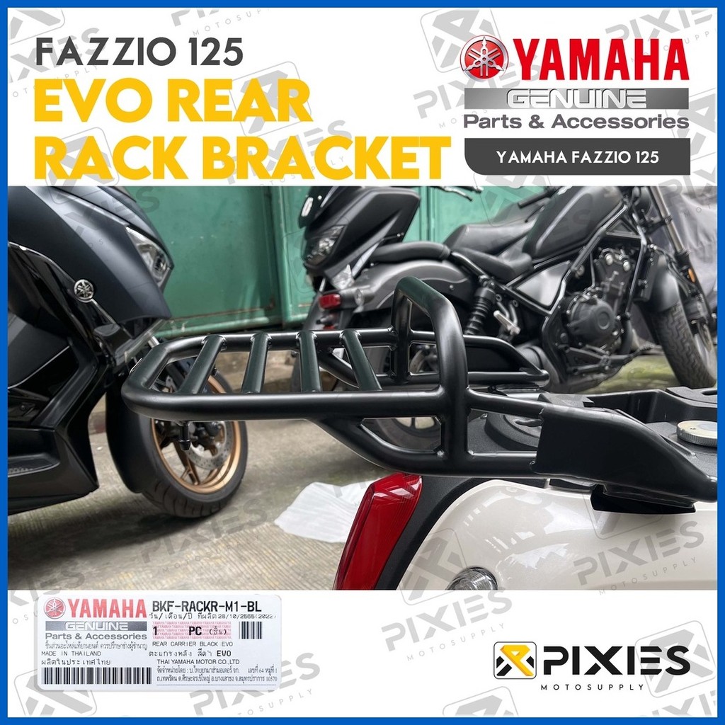 ♣ BKFRACKRM1BL Yamaha Fazzio 125 Evo Rear Topbox Box EVO Bracket ...
