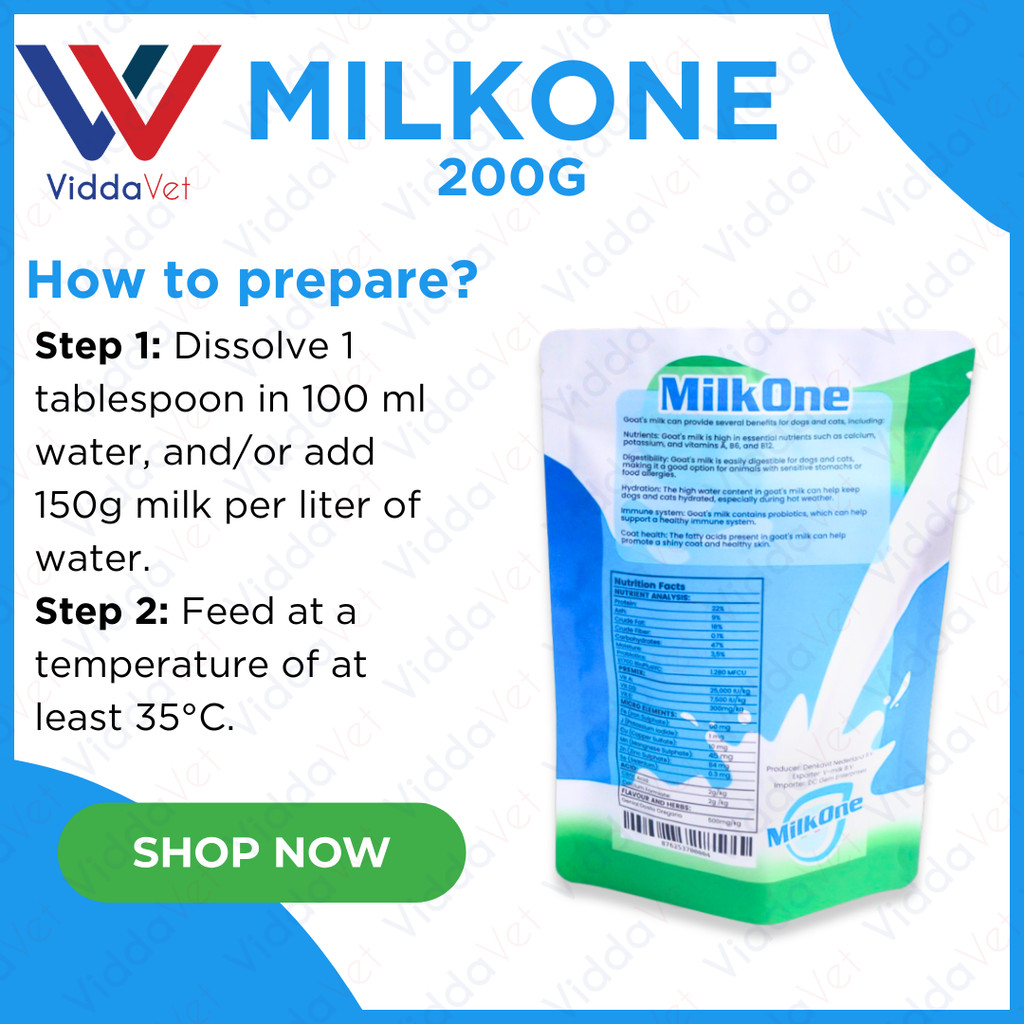 Milkone 200g milkone goat milk replacer milk one for dog, puppies, goat ...