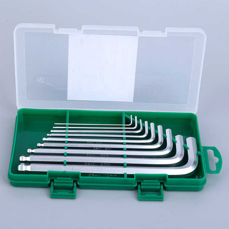 9 PCS Allen Wrench Socket Set Cr-V Heavy Duty Allen Rings Tools Set ...