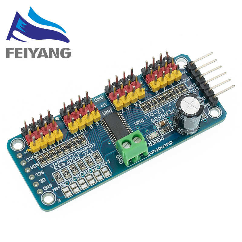 16 Channel 12-bit PWM/Servo Driver-I2C interface PCA9685 Raspberry pi ...