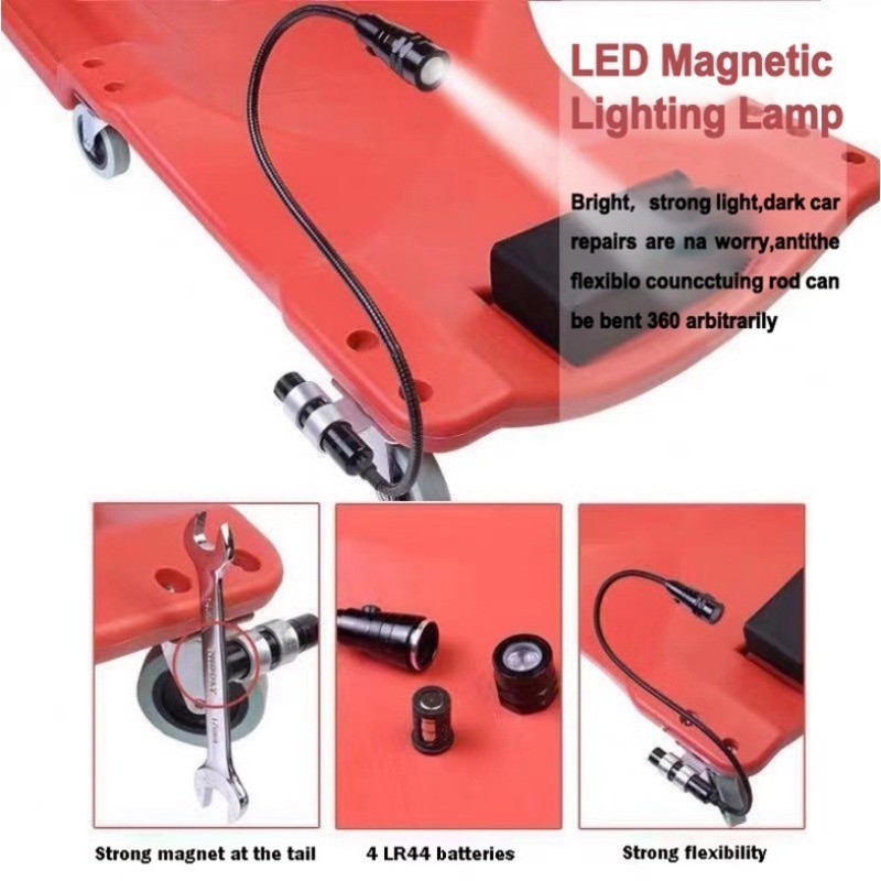 Mechanic Workshop Car Repair Creeper Lying Board 40 Inch with Led ...