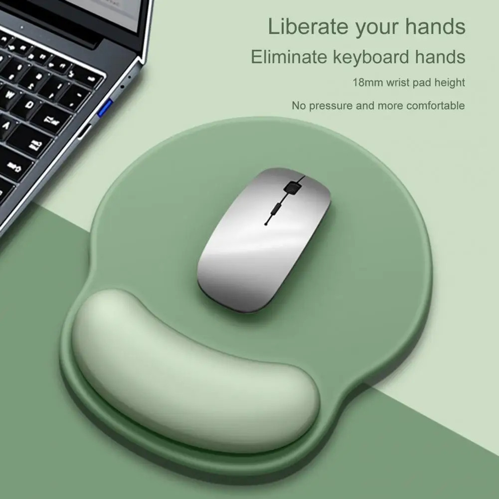 Ergonomic Soft Silicone Mouse Pad with Memory Foam Wrist Support, Non ...
