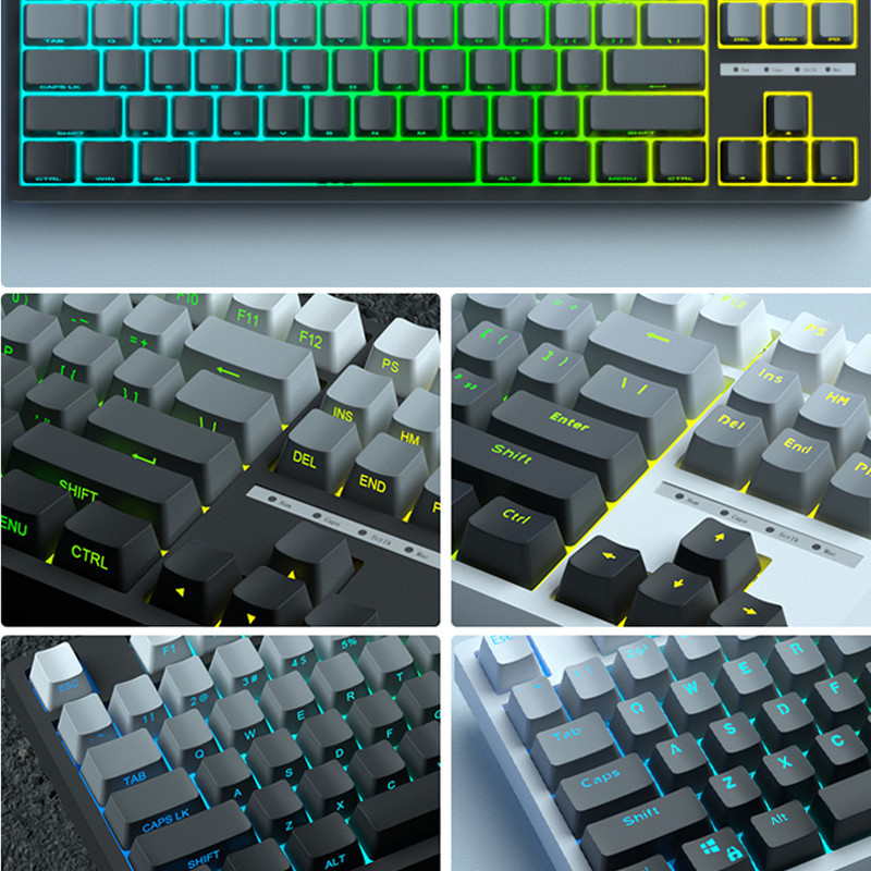 PBT Keycap OEM Dust Gray Side-engrave Trans-light Keycap Personality ...