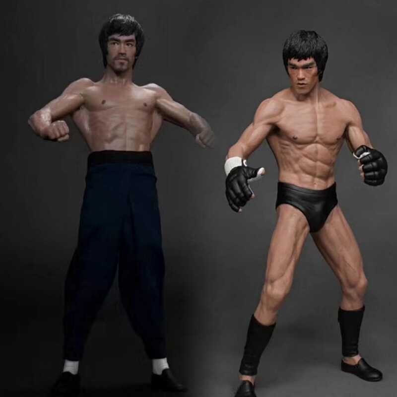 Bruce Lee bat muscle full body statue, real clothes, interchangeable ...