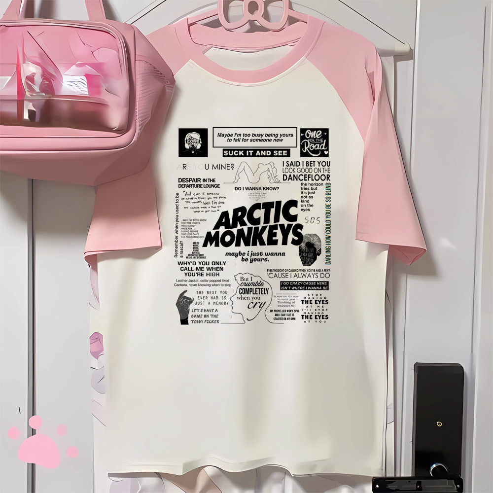 Arctic Monkeys top tees teen hip hop Pastel Retro Punk shirt Trendy ...