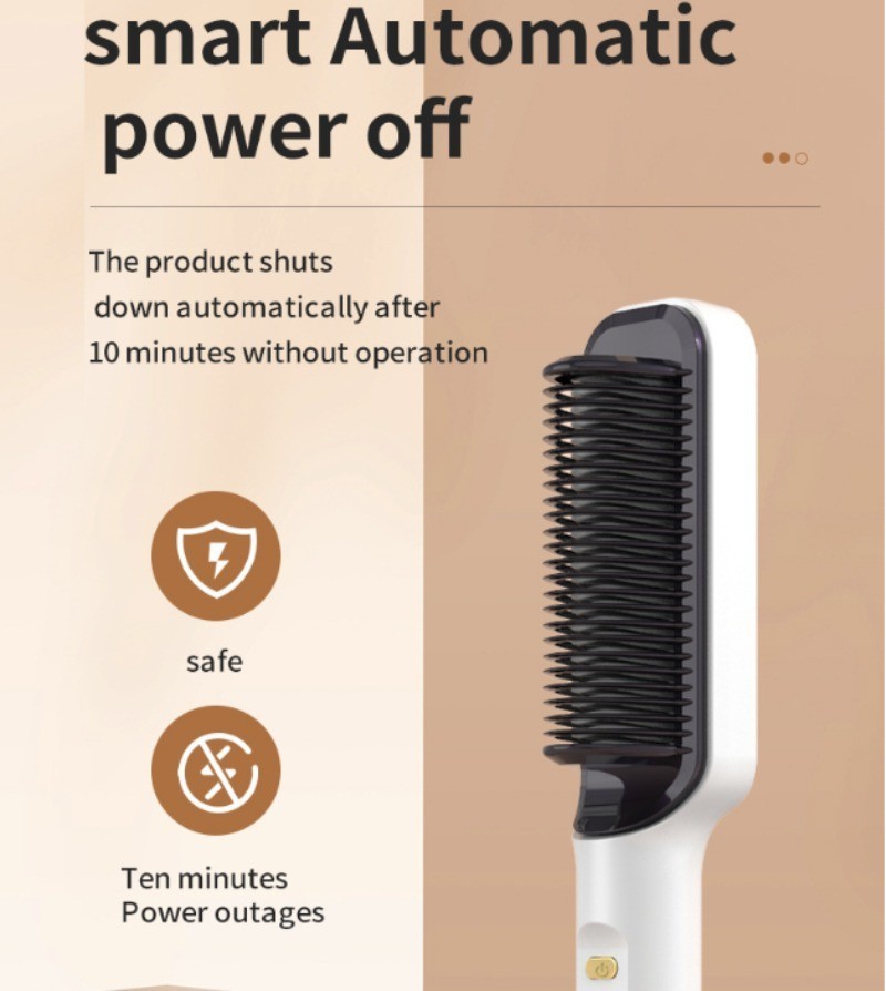 2 Models Portable Hair Straightener Curlyer Comb with LCD Screen Hair ...