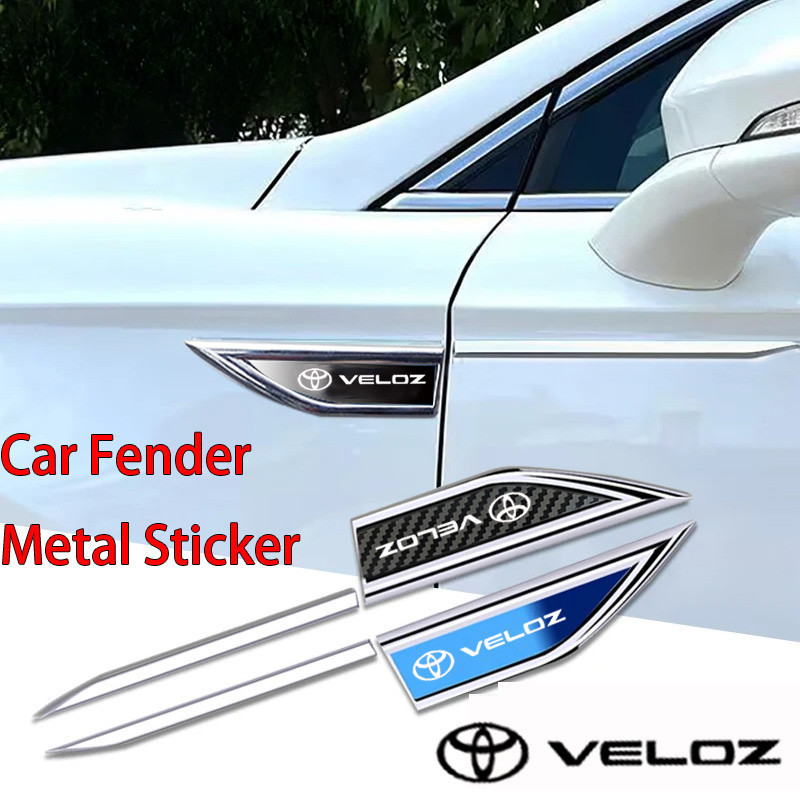 2pcs/Set Toyota Veloz Car Fender Metal Sticker Exterior Decorative ...