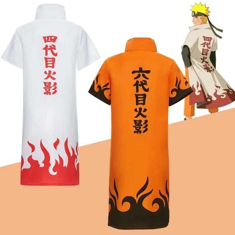 Anime Naruto Cosplay Costume Cloak Robe Unisex 6Th 7Th Hokage Uniform ...