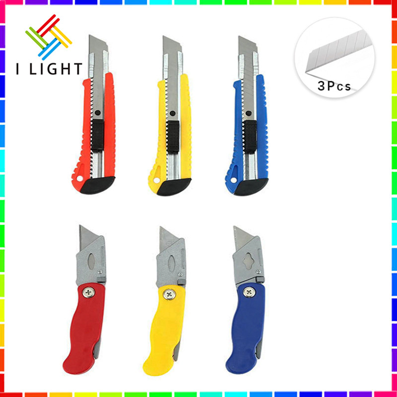（Fast Delivery）Paper Cutter Retractable Cutter With 3PCS Free Blades ...