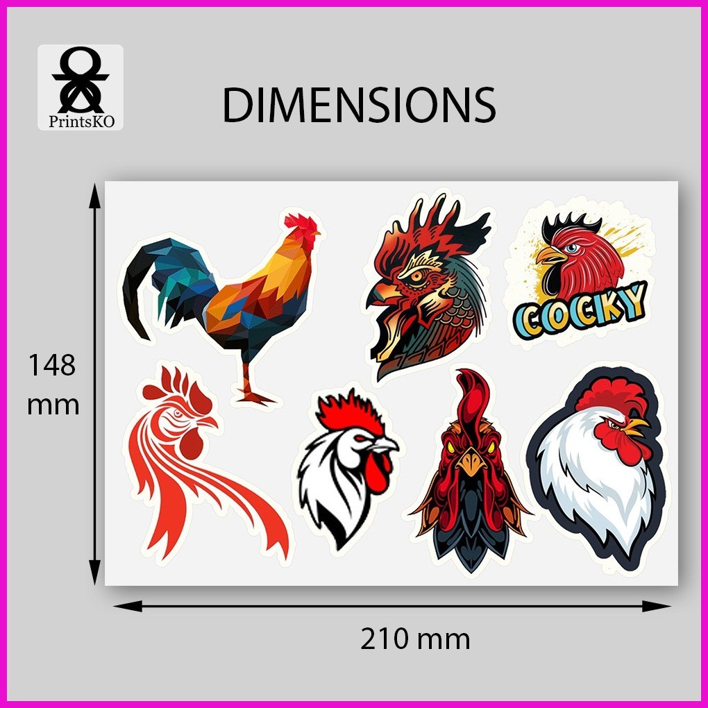 Sabong Water Proof Stickers - Fighting Design | Shopee Philippines