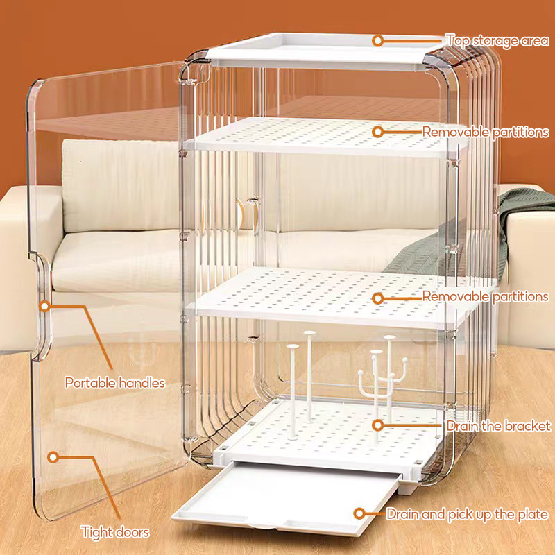 Baby Tools Storage Rack With Drain Tray Dust-proof Insect-proof Baby ...