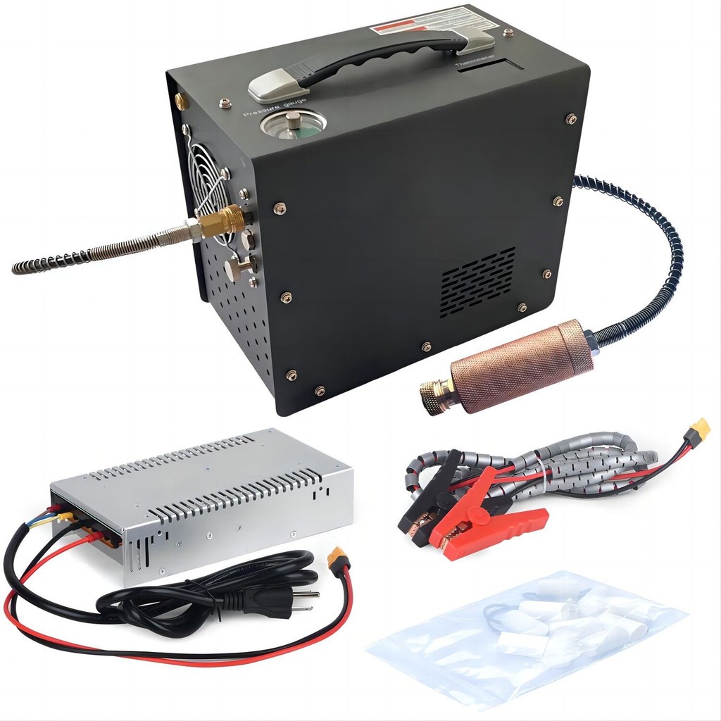 NUOGE 30Mpa 300Bar 4500Psi PCP Air Compressor 12V Portable Electric ...