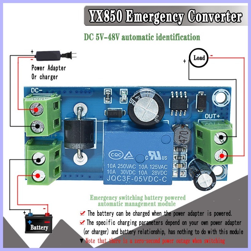 ♨ YX850 Power failure automatic switching standby battery lithium ...