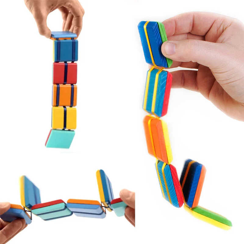 958 Colorful Flap Wooden Bloc Toy Optical Illusion Jacob’S Infinite ...