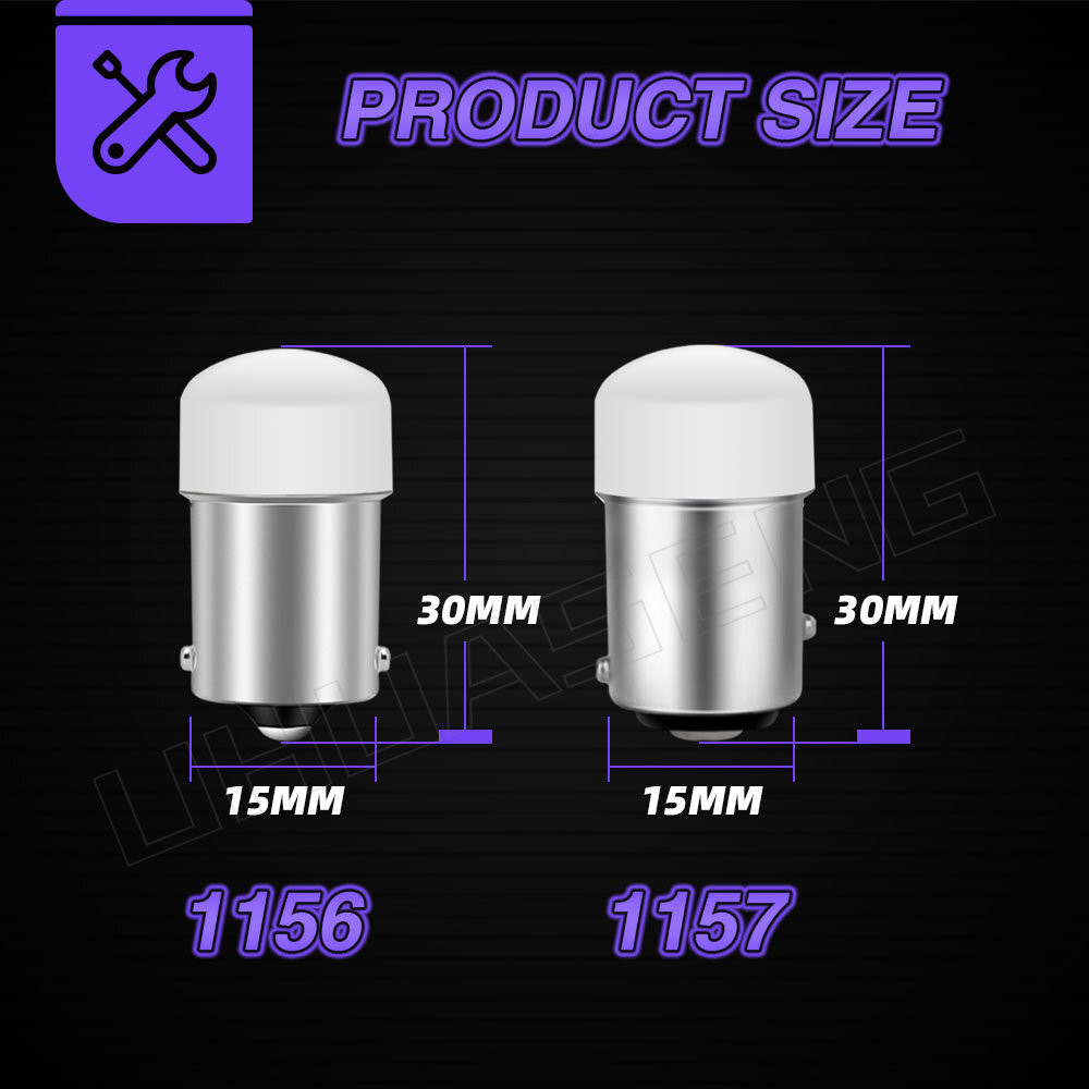 SK UHUASENG 12V 24V P21w Strobe 1156 1157 Red Flash Bay15d P21/5W Led ...