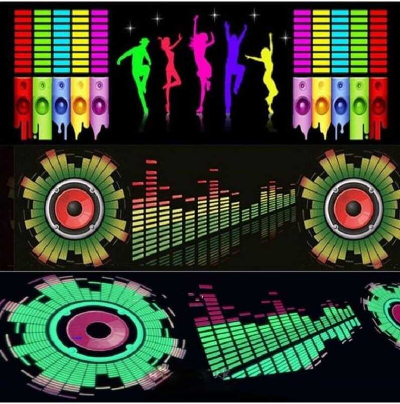 Sa Para Rear Glass Led Sound Activated Equalizer Car Neon El Light ...