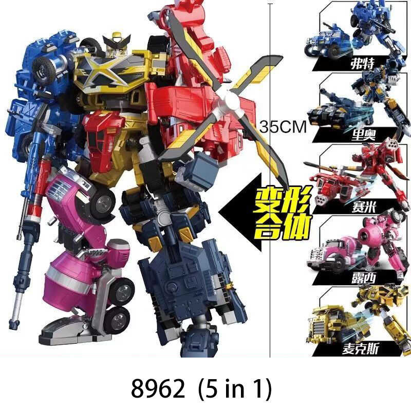 LY Mini Force Er Dinosaur Power Transformation Robot Toys Action ...