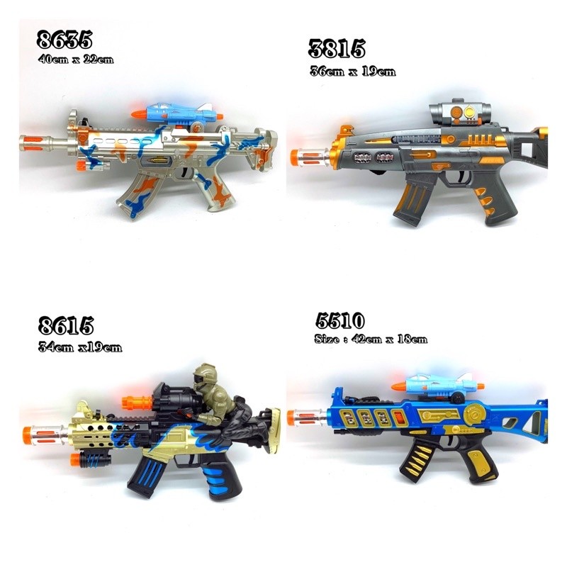 in stock Electric Machine Gun Pistol Toys light and sound Bunyi dan ...