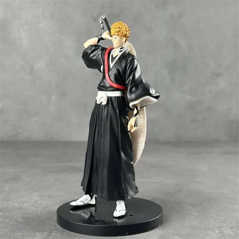 Anime 19cm BLEACH Figure Kurosaki Ichigo Draw Sword Zangetsu PVC Action ...