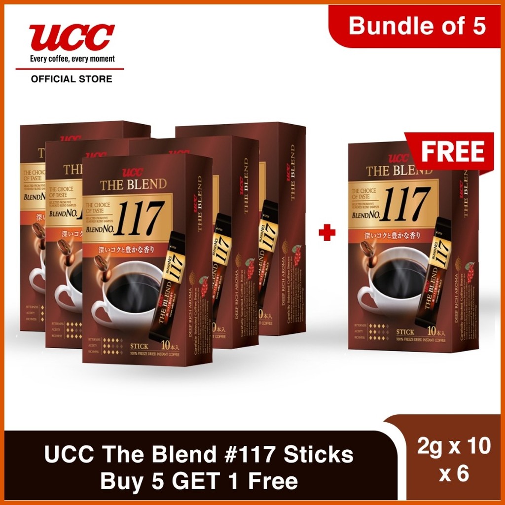 UCC Special Blend #117 Coffee Sticks Bundle of 5 Plus 1 Free | Shopee ...