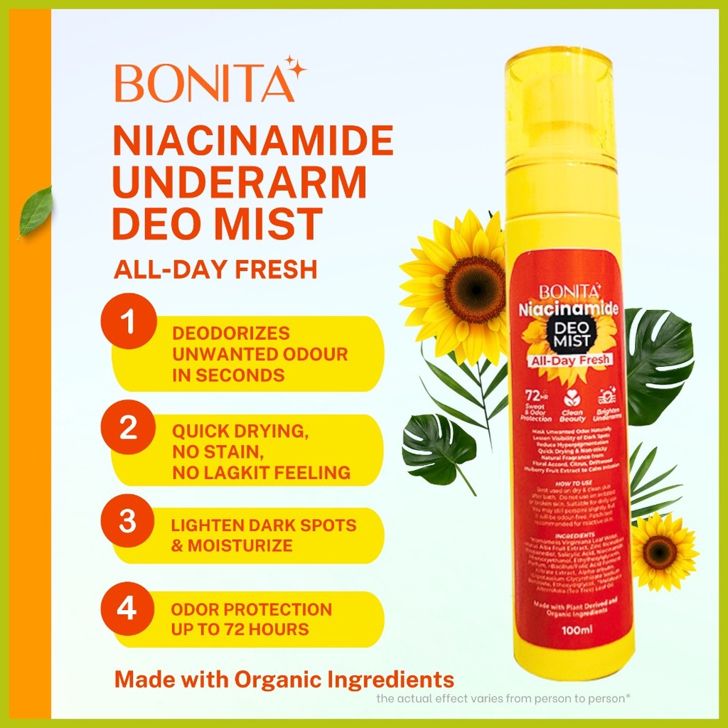 ☸ ┗ Bonita Sunflower Underarm Whitening Set (Brightening Cream + Deo ...