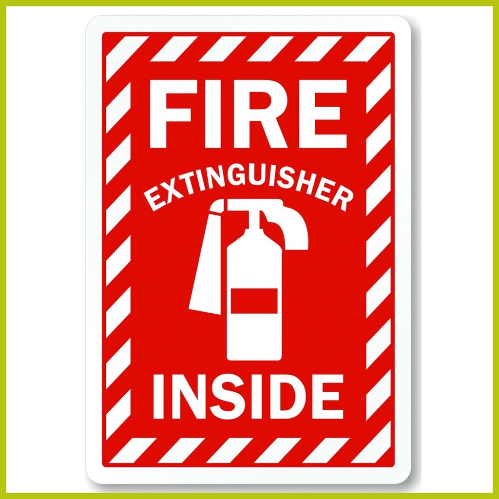 Emergency Fire Exit / Fire Extinguisher signage laminated A4 size ...