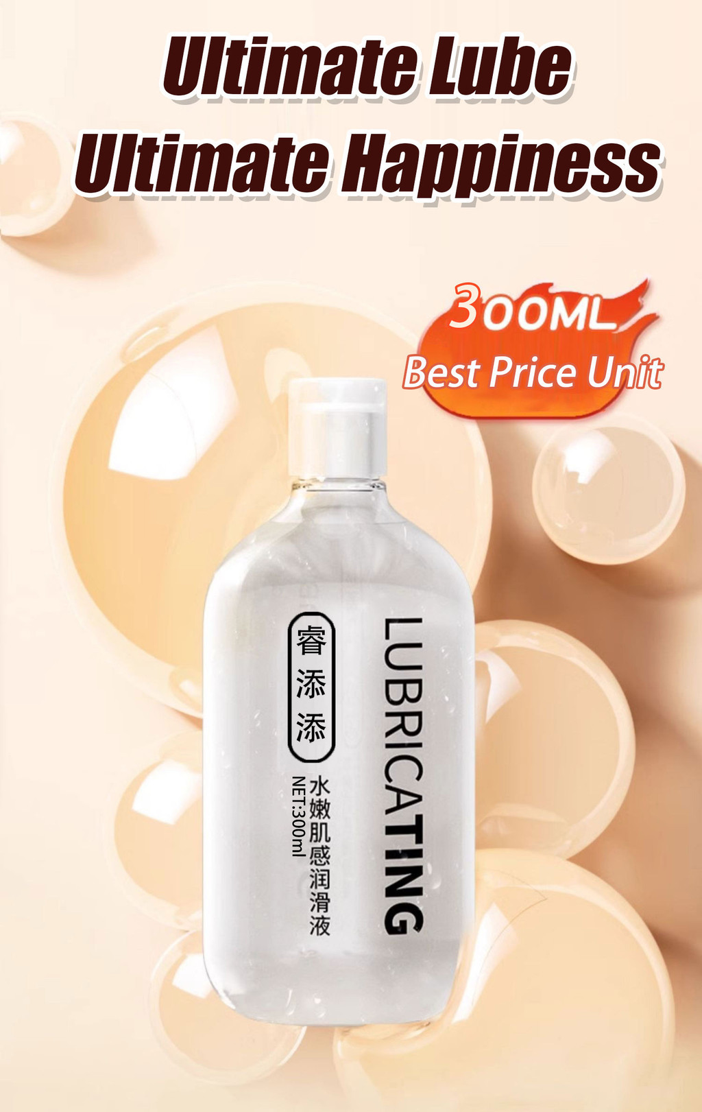 300ml Lubricant Water Based Sachet For Women Lube Silicone For Men Lubricants Edible Gel ...