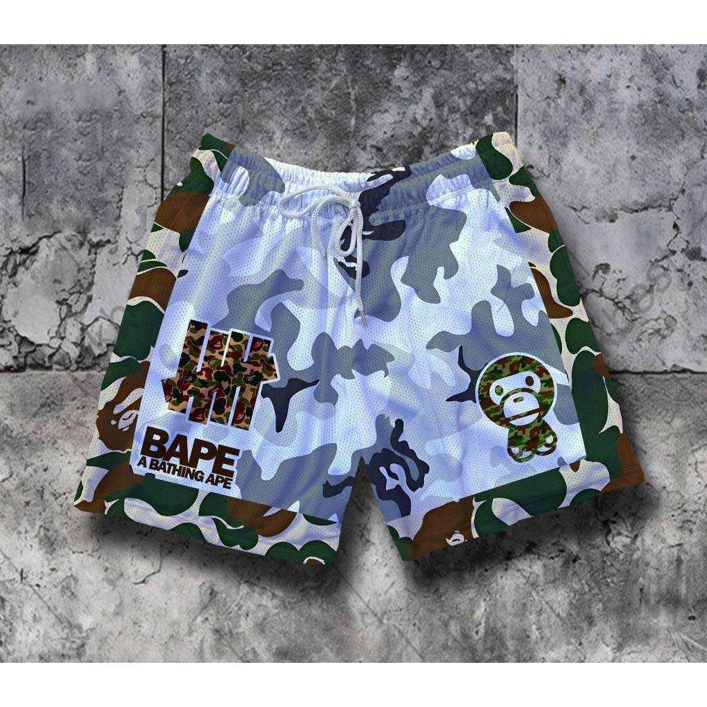 BAPE design HIGH QUALITY mesh short with pockets doble fabrics one size ...