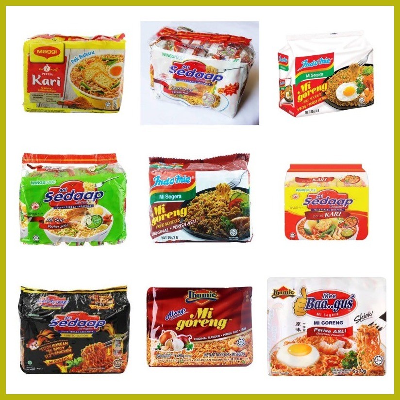 PACK)Maggi Kari/Mi Sedaap Mi Goreng/ Mi Sup Instant Noodles/Indomie ...