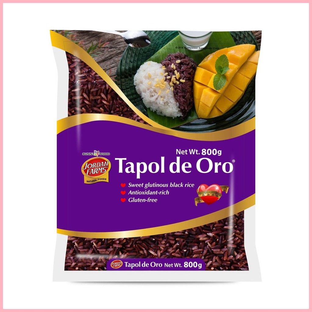 ⭐ Jordan Farms Tapol De Oro Glutinous Rice 800g (Purple Malagkit ...