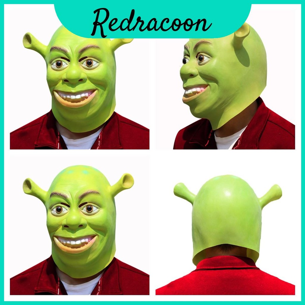 Costume Shrek Mask Accessory- Elastic Design Fits All Head Shapes For ...