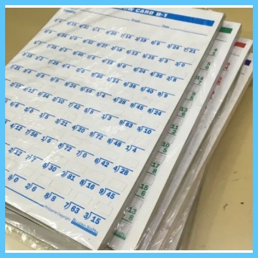 ⚾︎ Per ream/50pcs window card (M-1, S-1, A-1 and D-1) Math Card ...