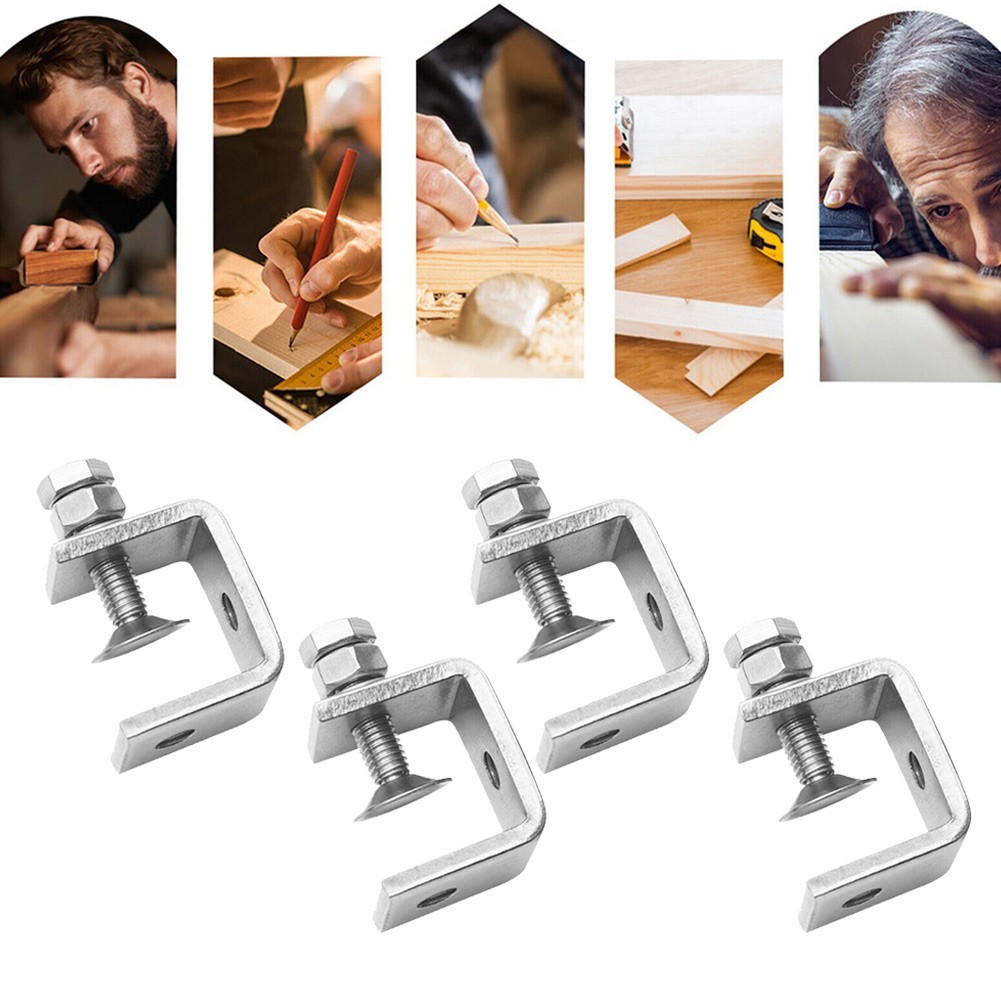 JTFY ️4X Stainless Steel C Clamps Clamp for Mounting U Clamps Small ...