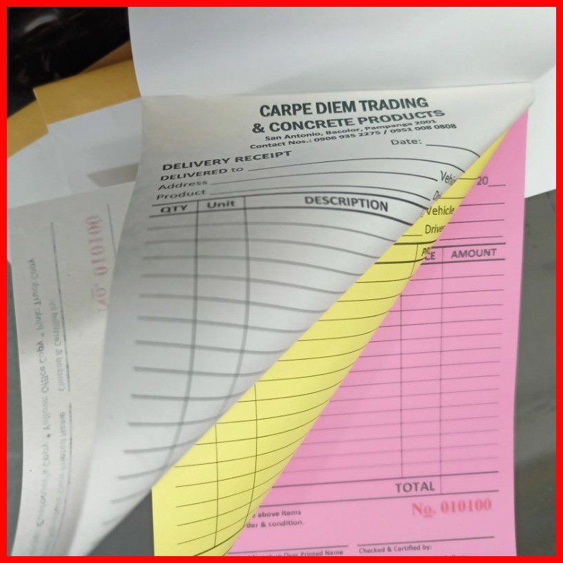 150 Sheets Customized Receipts TRIPLICATE (50 sets per Booklet) FREE ...