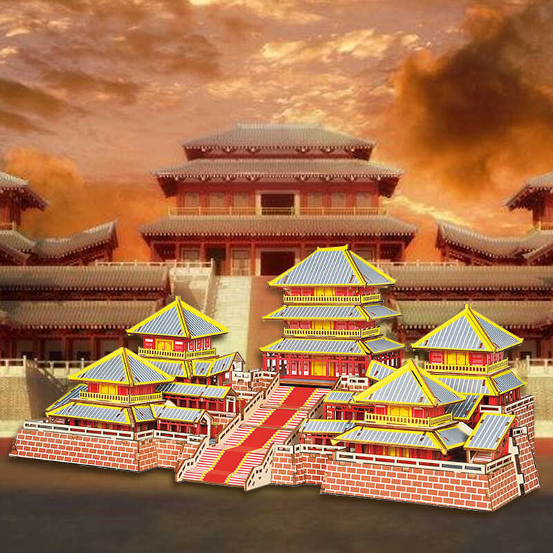 Epang Palace 3D Wooden Puzzle Jigsaw Chinese History Building House ...