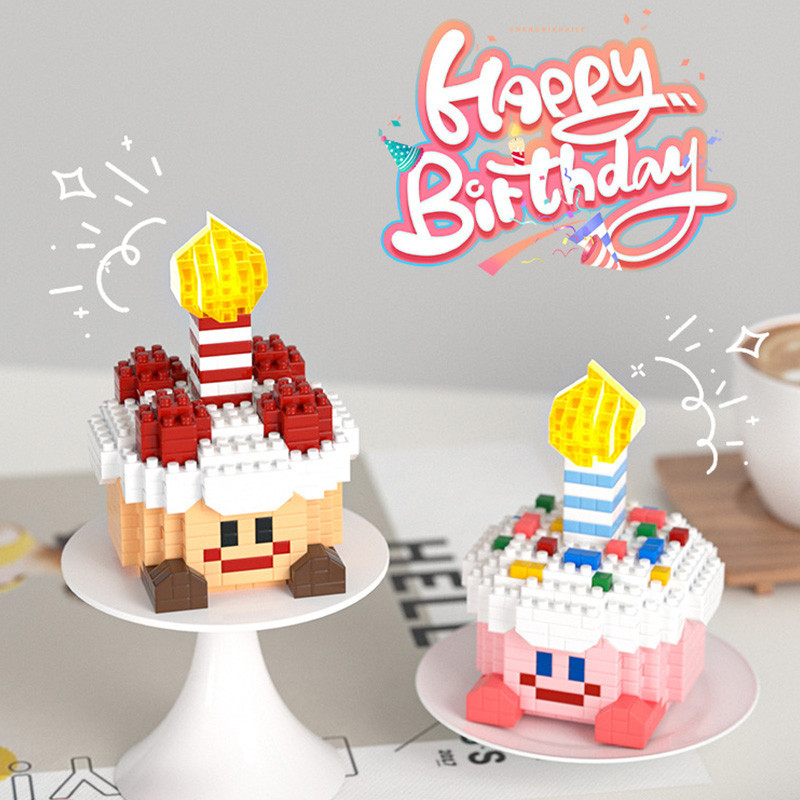 Cartoon Figurine Toys Lovely Birthday Cake Building Blocks Best Friends ...