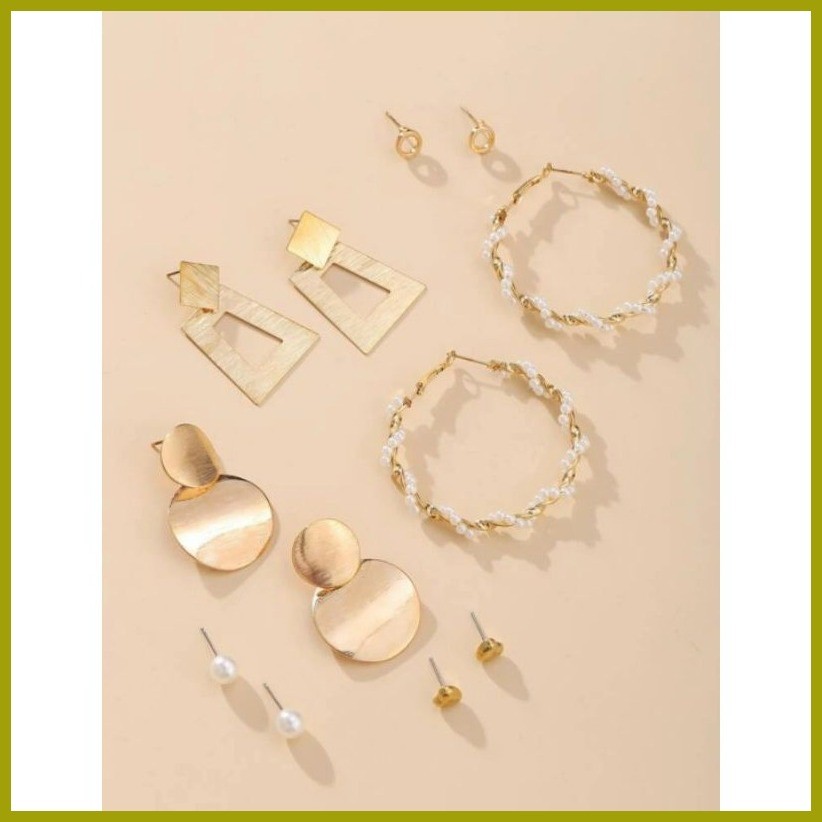 ☂ ♚ ├ Geometric Earrings Set 6 pairs | Shopee Philippines