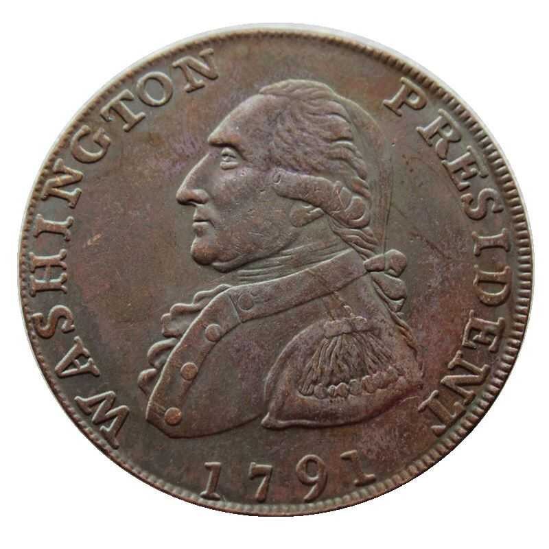 American Coin 1 Penny Washington 1791 Purple Copper Copy Coin Foreign ...