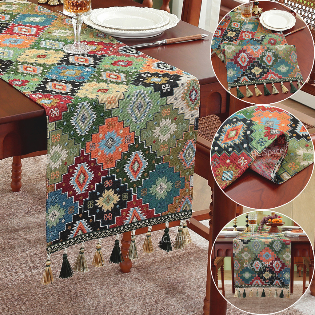 Table Runner Nordic Retro Cotton Linen Table Cloth for Home Festive ...