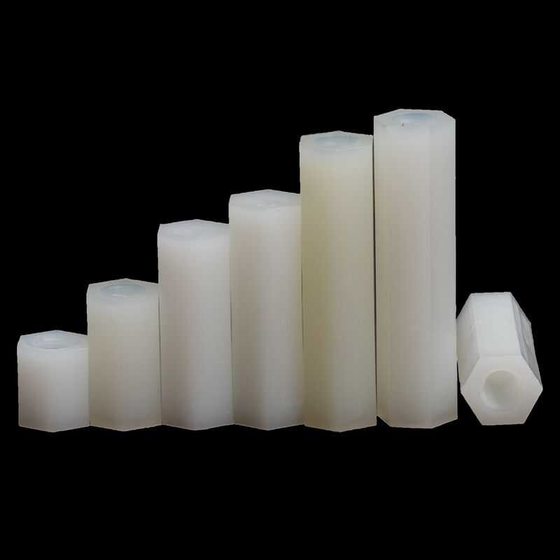 Nylon double column/screw hexagonal isolation column, plastic support ...